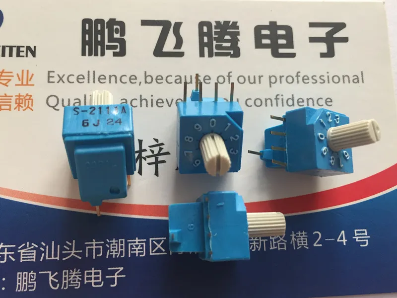 1pcs Japan Copal S-2111a 0-9/10-bit Rotary Dial Coding Switch Positive ...