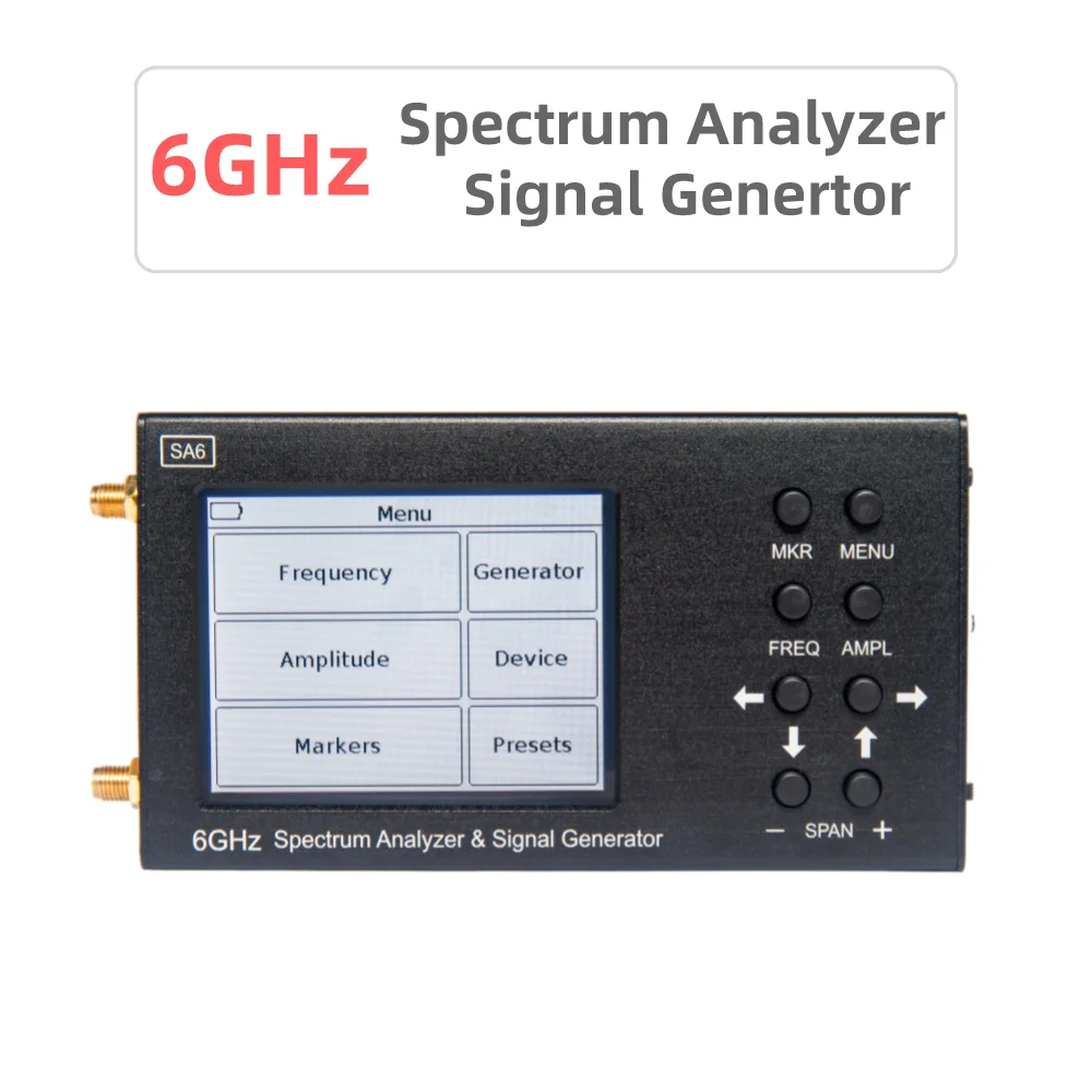 New 6GHz SA6 Portable RF Spectrum Analyzer Spectrum Explorer Signal Genertor With Tracking ...