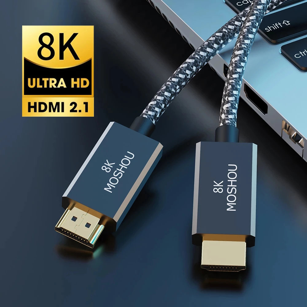 Moshou 8k 60hz 4k 120hz 48gbps Hdmi 2.1 Cables Earc Cabo Hdmi 2.1 Uhd ...