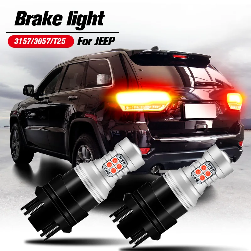 2x-LED-Brake-Light-Blub-3157-3057-T25-P27-7W-Canbus-For-JEEP-Wrangler ...