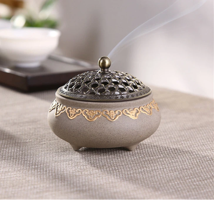 Ceramic Mosquito Repellent Incense Burner Classical Living Room Decor ...