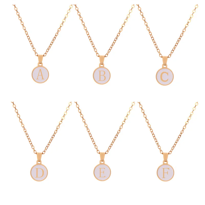 The Latest Initials Necklace Gold Letter Necklace Initial Name Collar ...