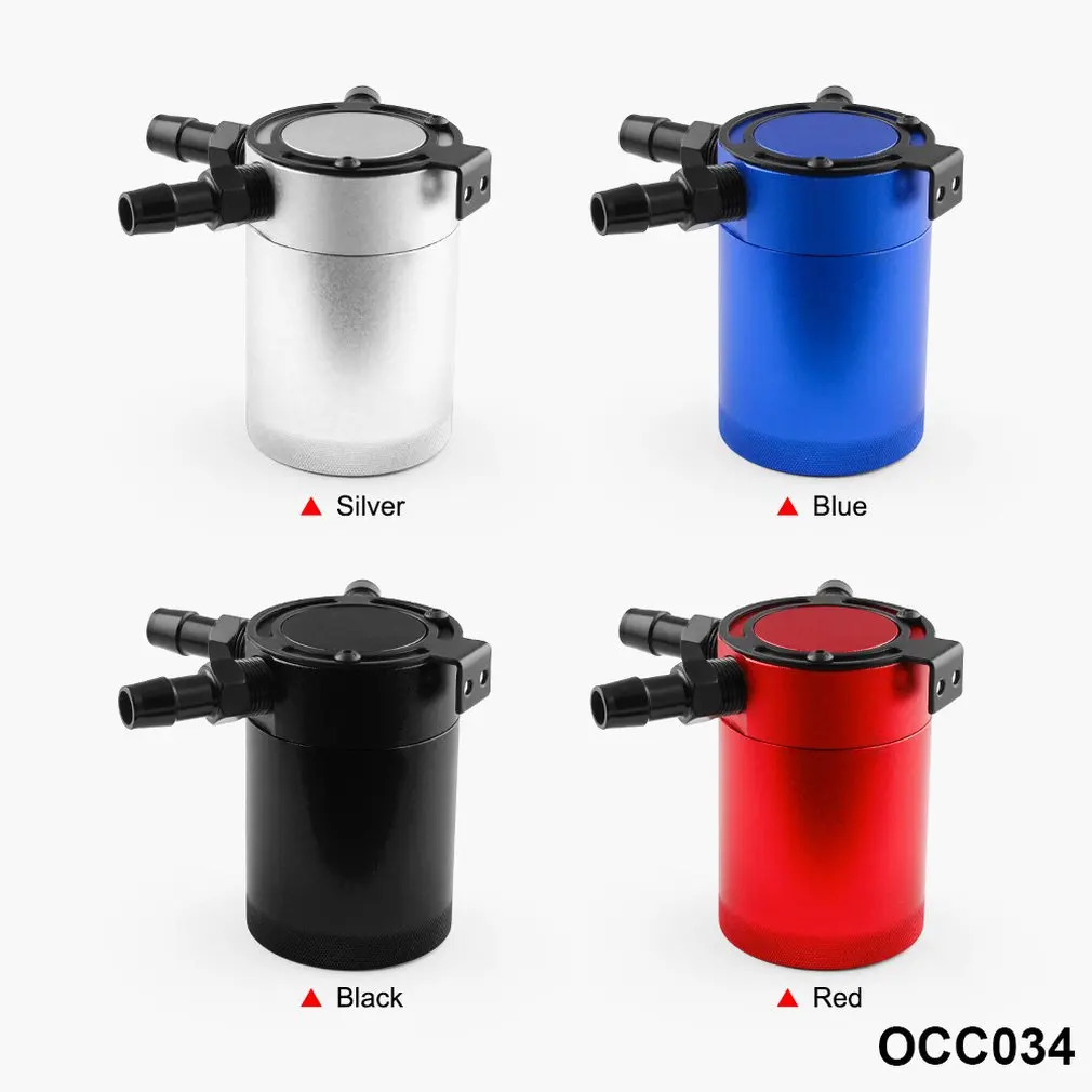 Generic Universal 3 Port Oil Catch Can Tank Compact Baffled Air-oil ...