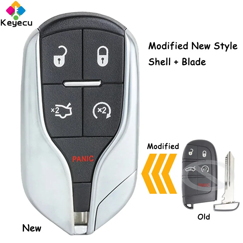 KEYECU-Modified-Smart-Remote-Car-Key-Shell-Case-With-5-Buttons-Fob-for ...