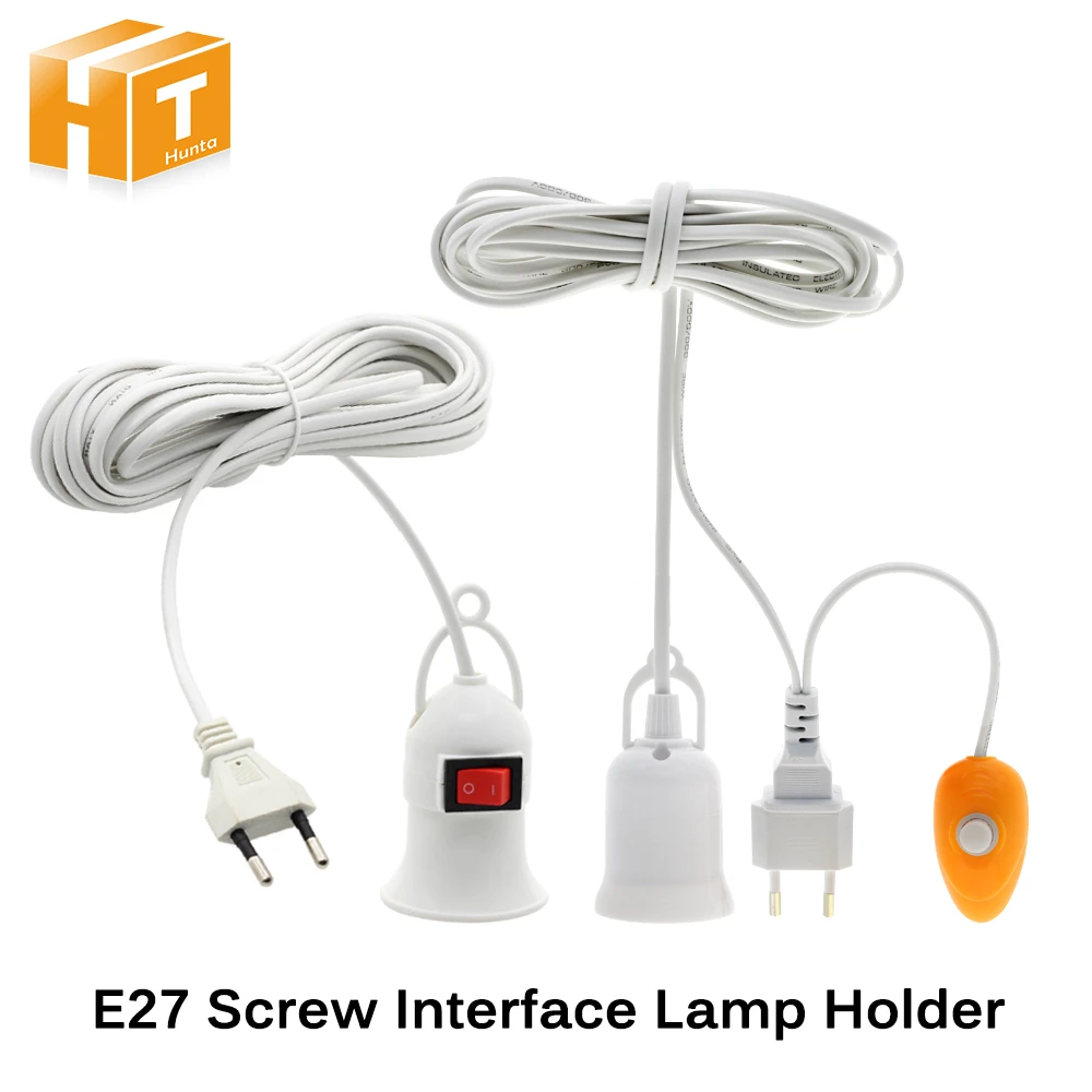 E27 Lamp Bases With 4m 8m Power Cord Independent Push Button Switch Eu ...