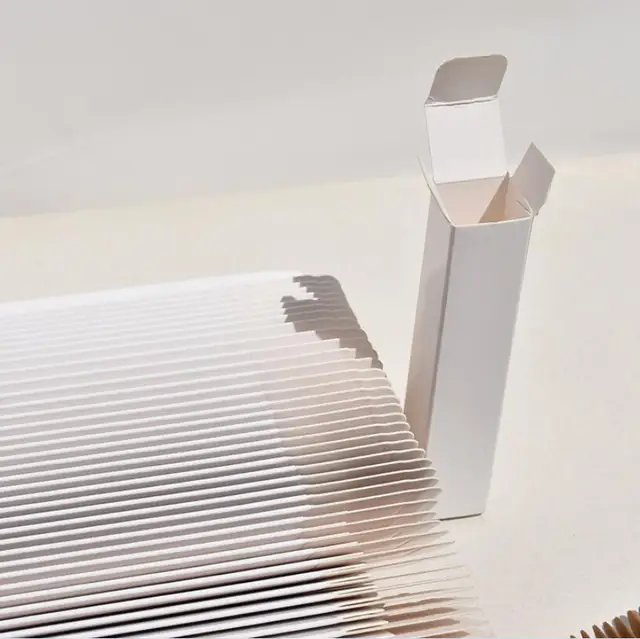 100pcs White Paper Tube Packaging Box Blank Rectangular Cardboard Box ...