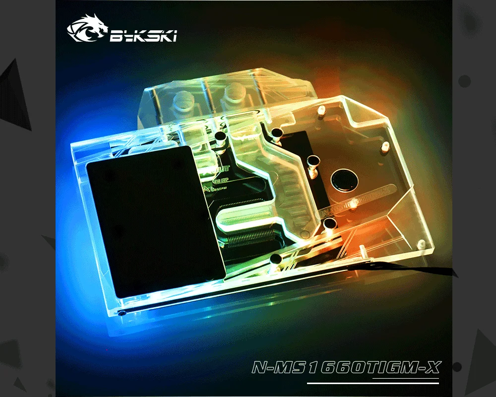 Bykski Full Cover Graphics Card Water Cooling Block, For MSI GTX 1660 ...