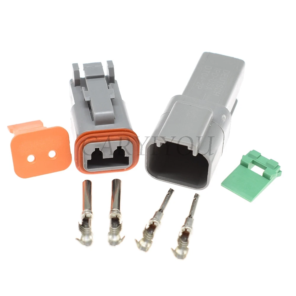 2 Pin Male Female Sealed Waterproof Electrical Wire Connector Plug 22 ...