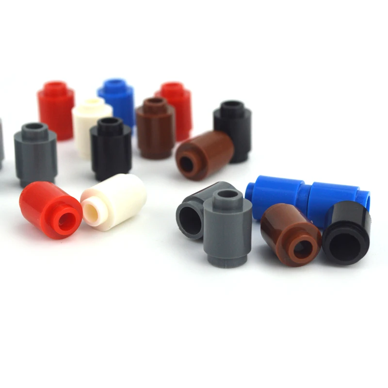 160 pieces 1*1 Building Blocks MOC Round Brick Cylinder Bricks Children ...
