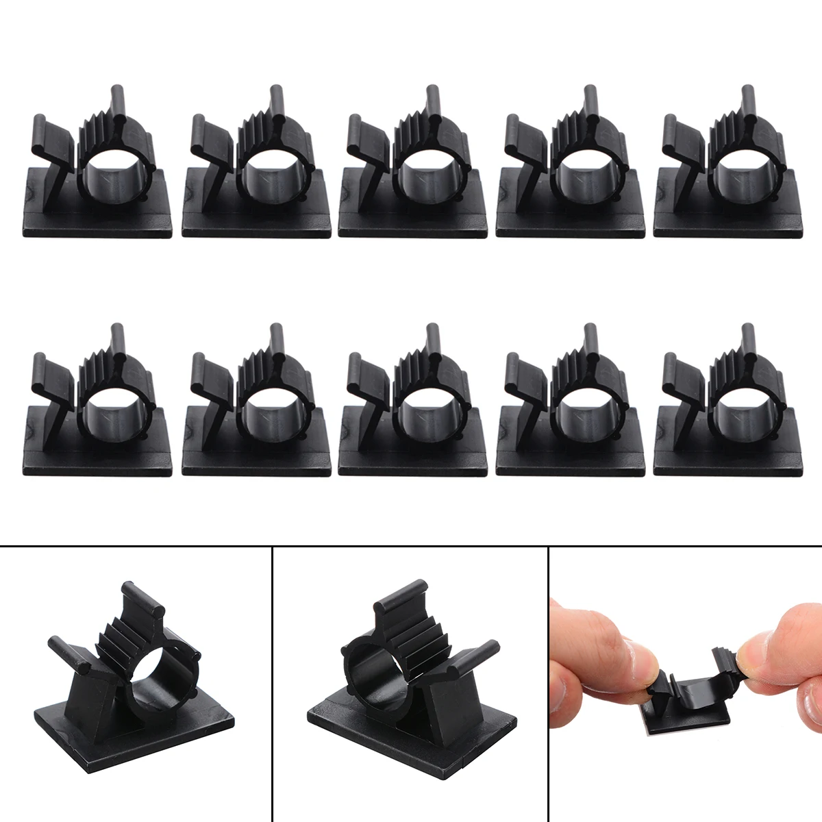 10 개몫 와이어 고정 클램프 클립 데스크탑 와이어 지우기 클립 홀더 케이블 클램프 클립 Usb 코드 클립 홀더케이블 와인더
