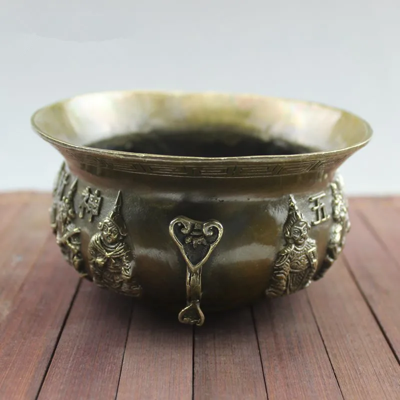 Chinese Feng Shui DecorativeBronze Carving Cornucopia Five Statues Of ...