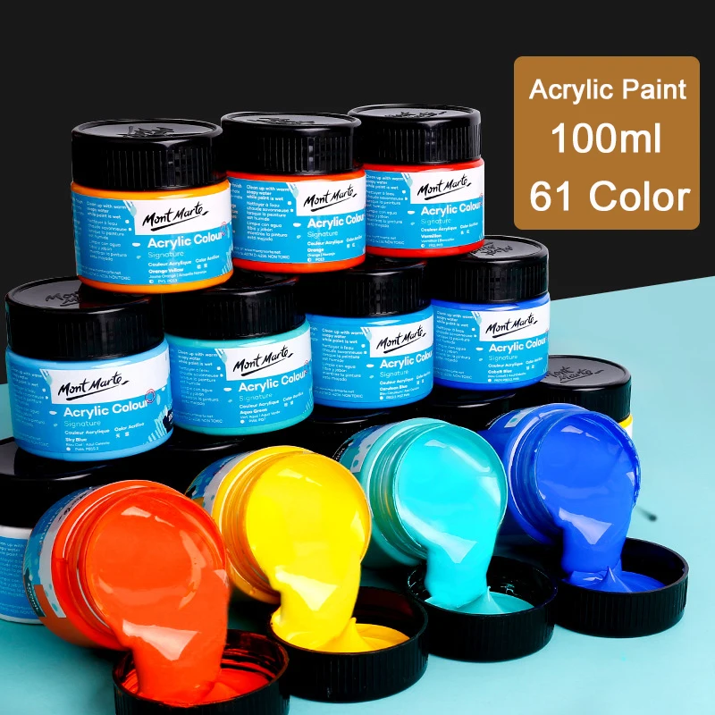 61-Colors-100ml-Acrylic-Paint-Bottle-Set-Suitable-Cavas-Wood-Rock ...