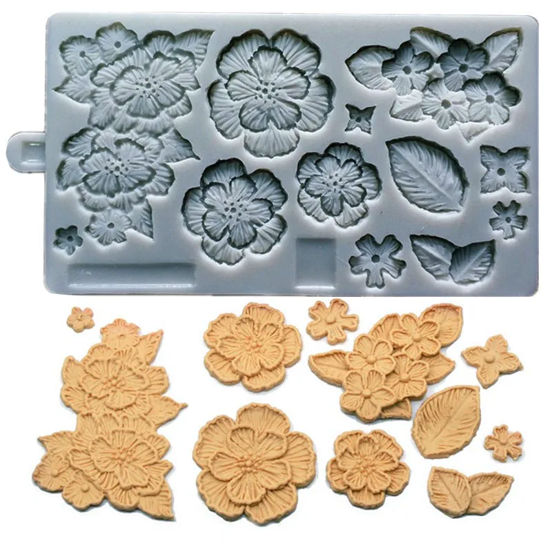 Embossed embossed silicone mold decoration tool chocolate mold cake ...
