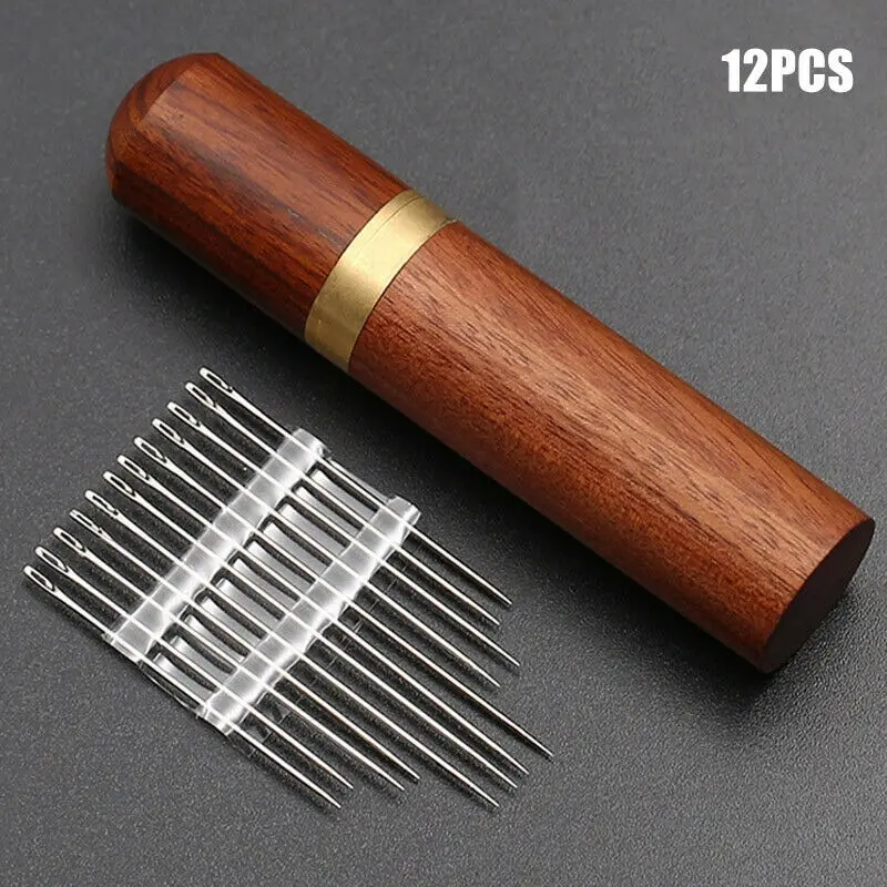Stainless Steel Self threading Needles Opening Sewing Darning Needles ...
