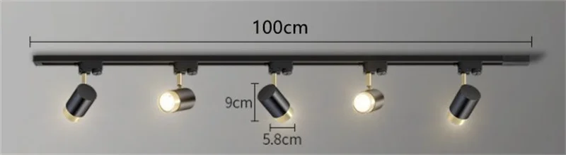 Ceiling Semi-Flush Mount LED Track Spotlight Fixtures