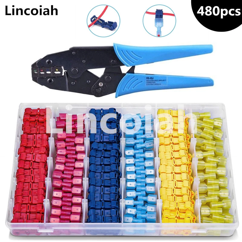 T Tap Connectors Self Stripping Quick Splice Electrical Wire Terminals ...