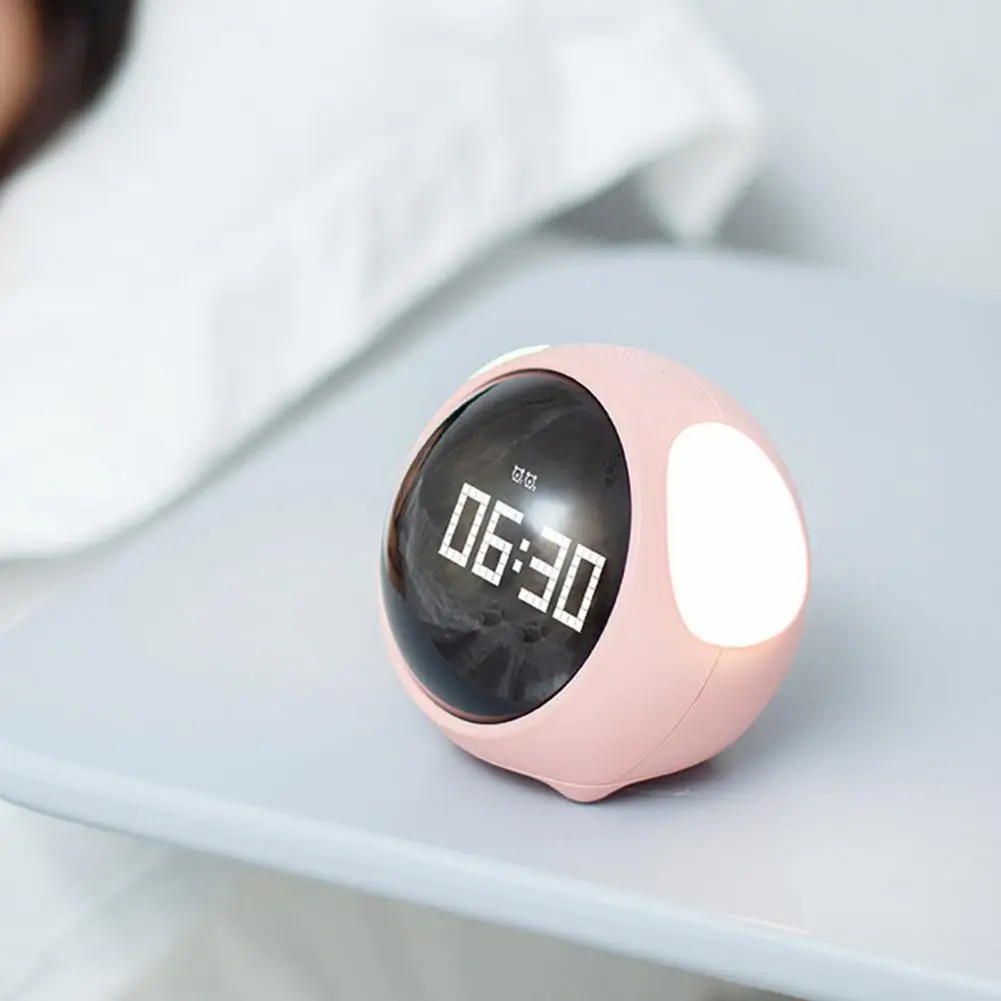 Pixel-Alarm-Clock-Creative-Cute-Expression-Kids-Wake-Up-Digital-Alarm ...