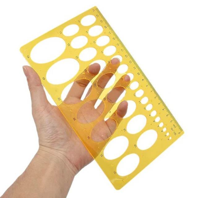 21cm/25cm Ellipse Drafting Drawing Stencil Mechanical Ruler Oval Round ...
