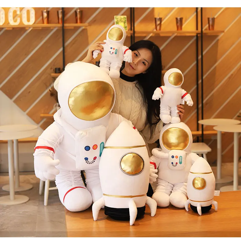 Cartoon35/60cm Space Series Plush Toys Astronaut Spaceman Rocket ...
