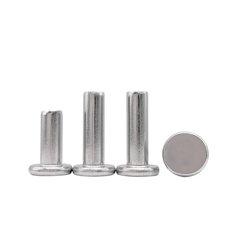 30pcs M4 stainless steel flat head rivets plug rivet solid rivetings ...