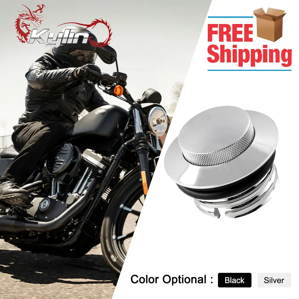 Motorcycle Flush Pop Up Gas Cap With O ring Aluminum Fit For Harley ...