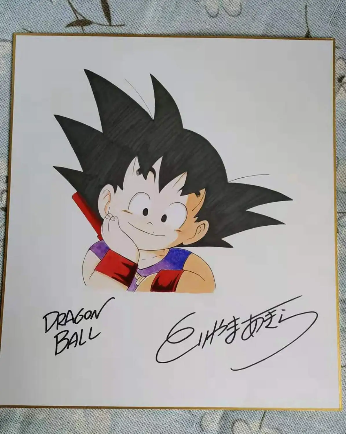 Hand Drawn Signed Toriyama Akira Autographed Shikishi Card Board Rare ...