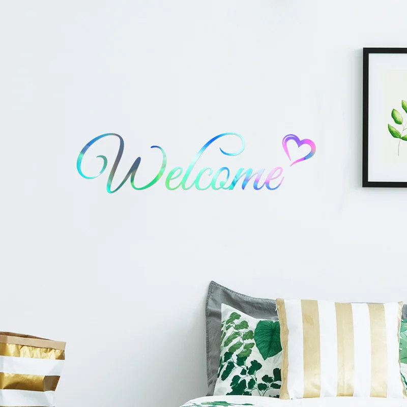 Colorful-Welcome-Wall-Stickers-Living-Room-Bedroom-For-Home-Decoration ...