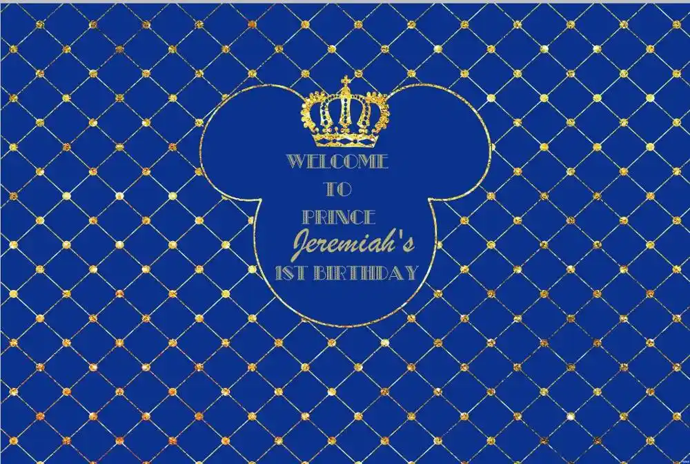 7X5FT Light Blue Twins Baby Mickey Mouse Minnie Footprints Custom Photo ...