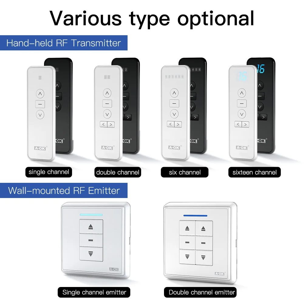 Generic Rf433 Remote Emitter For Controlling Wifi Zigbee Curtain Motor ...