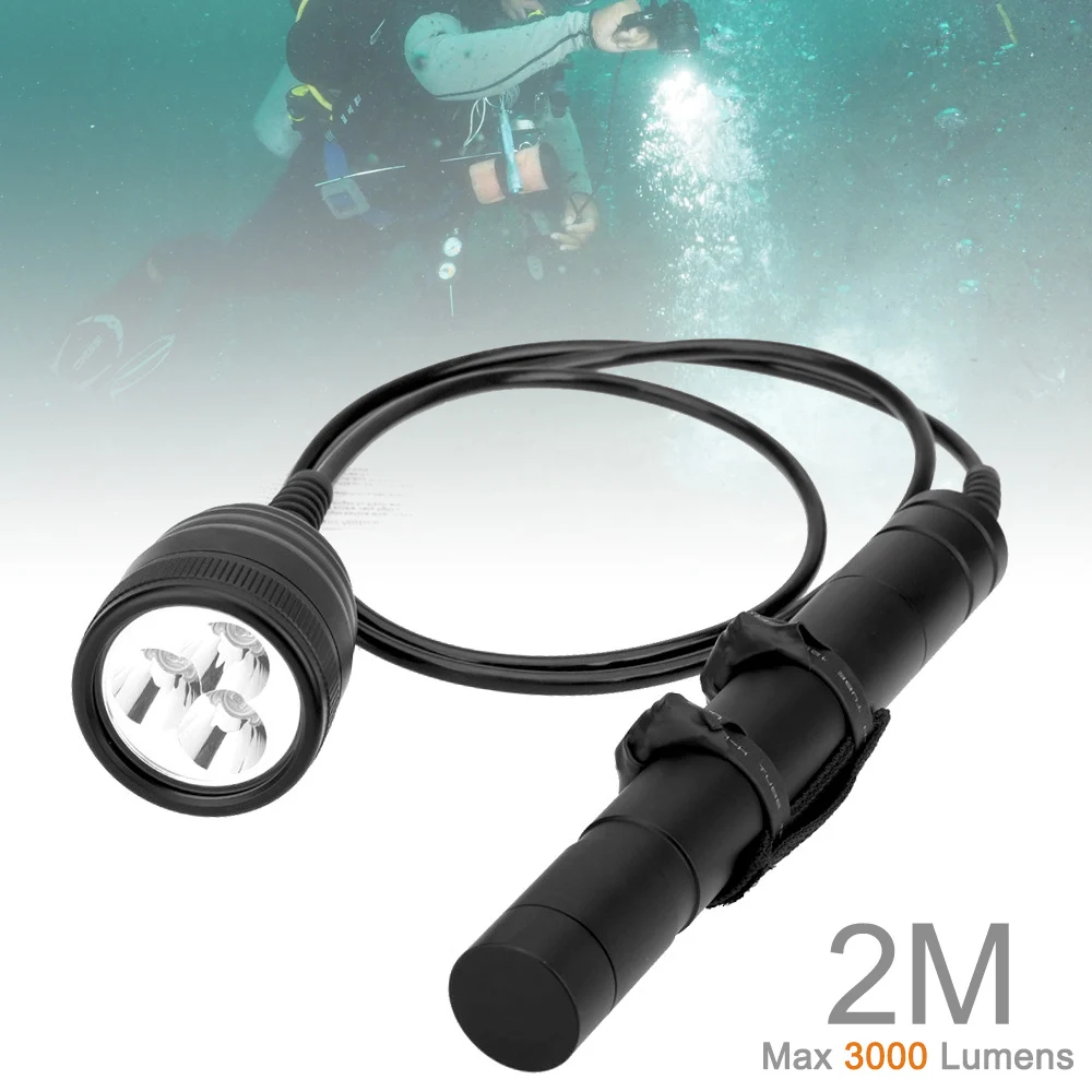 Scuba Glare Diving Flashlight Waterproof Underwater Video 150m Powerful ...