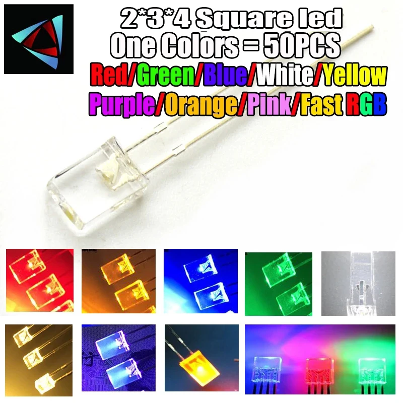 Diodos-emisores-de-luz-led-cuadrados-50-piezas-2x3x4-rojo-blanco-azul ...