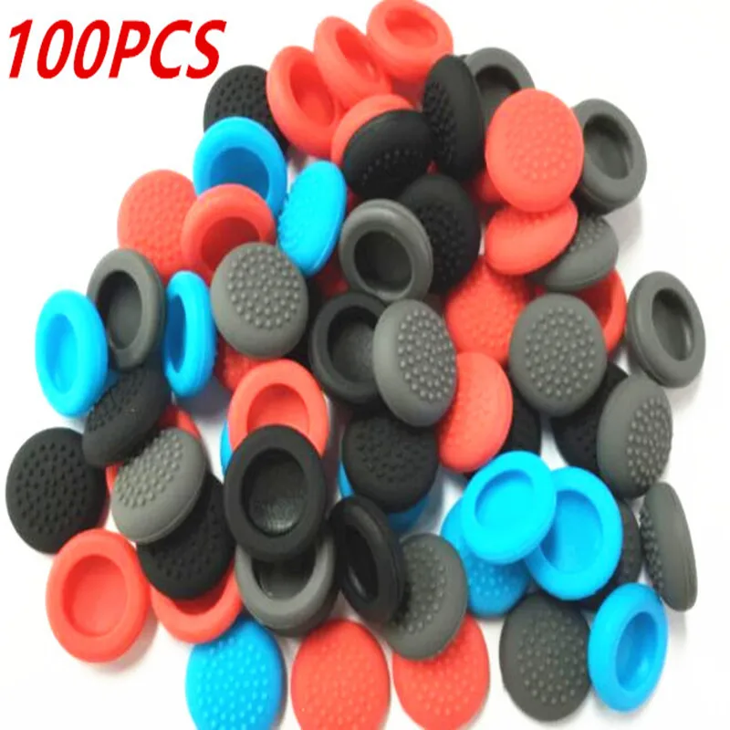 100 Anti-slip Silicone Thumb Stick Cover Caps Protect Gel Guard For ...