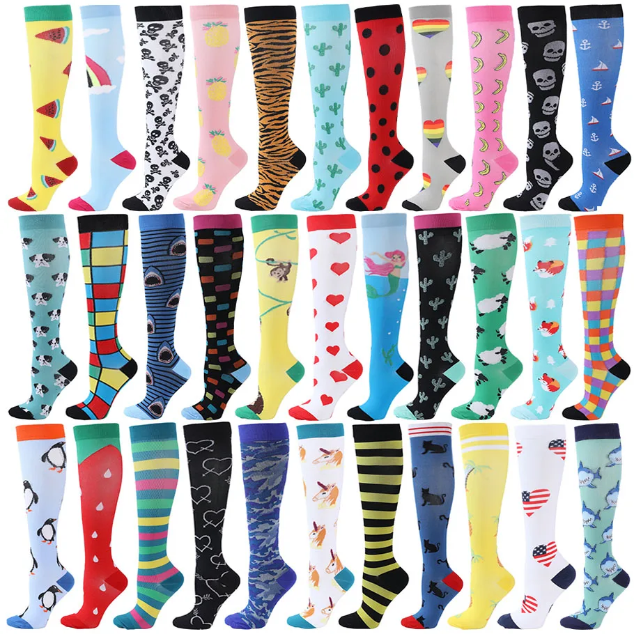 Running-Men-Women-Socks-Sports-Compression-Happy-Tube-Socks-Support ...