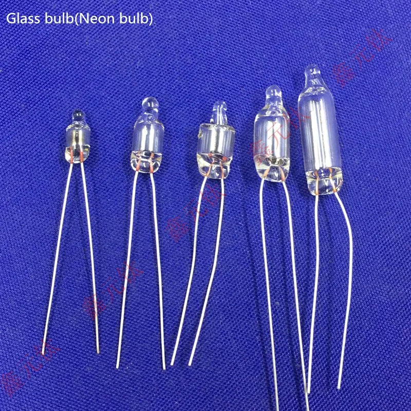 Glass bulb DC60-80V AC110-120V/220-250V red green Tungsten filament ...