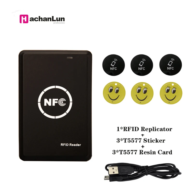 NFC-Smart-Card-Reader-Writer-RFID-Copier-Duplicator-Black-USB ...
