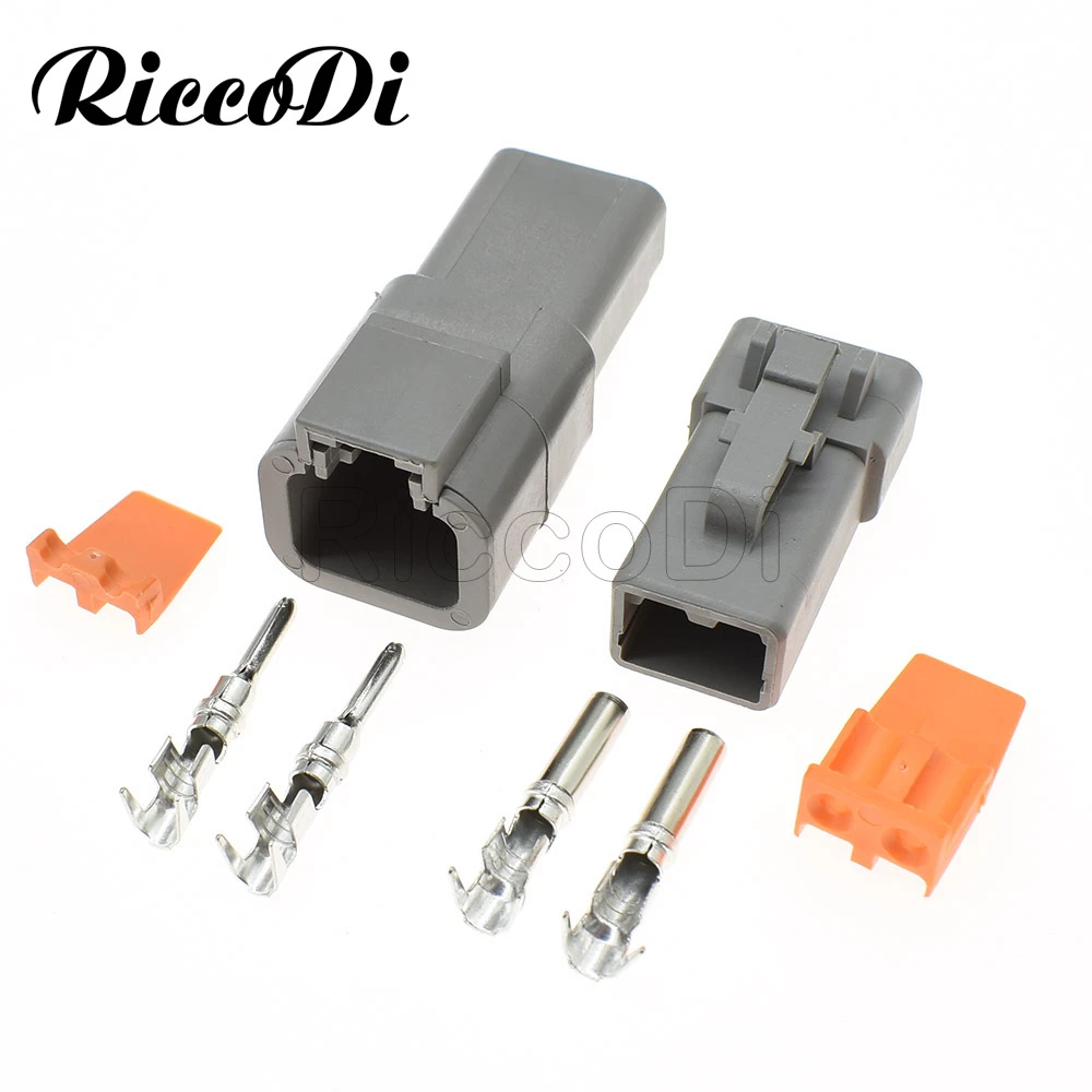 1-20sets 2 Pin Way Dtp Series Male Female Waterproof Electrical Auto ...