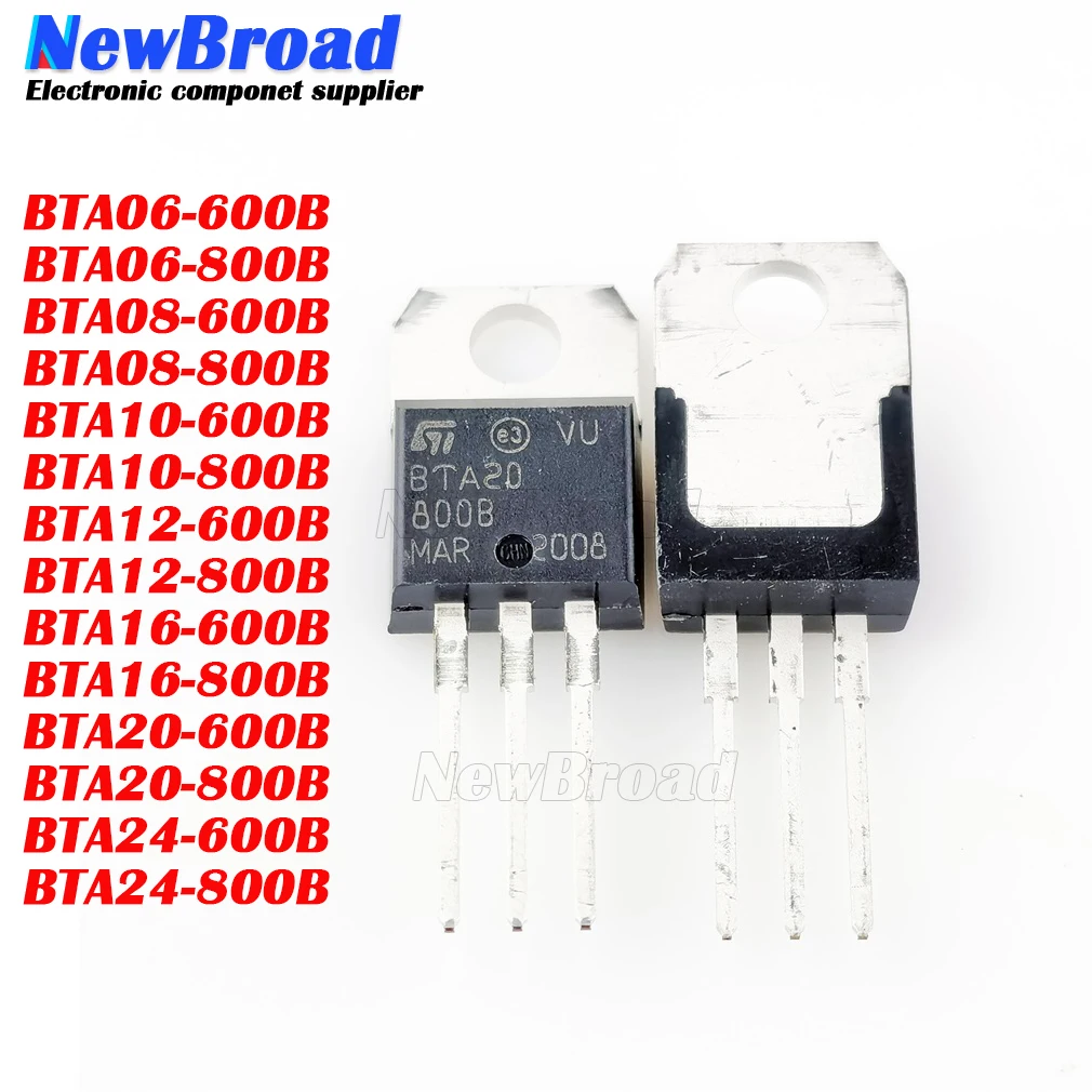 5PCS-BTA06-BTA08-BTA10-BTA12-BTA16-BTA20-BTA24-600B-800B-TO-220-Three ...