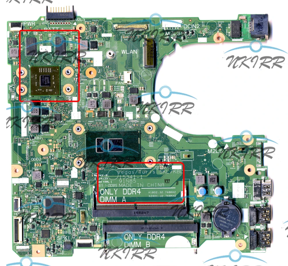 Vegas/turis Skl/kbl 15341-1 91n85 Xt2g4 I3-6006u Radeon R5 2g Motherboard For Dell Inspiron 15 ...