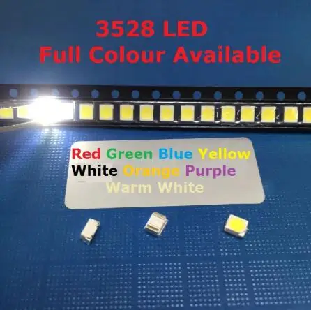 Chip blanco 5000 LED SMD PLCC, montaje en superficie ultrabrillante 20mA 3V 7 8LM, luz de ...