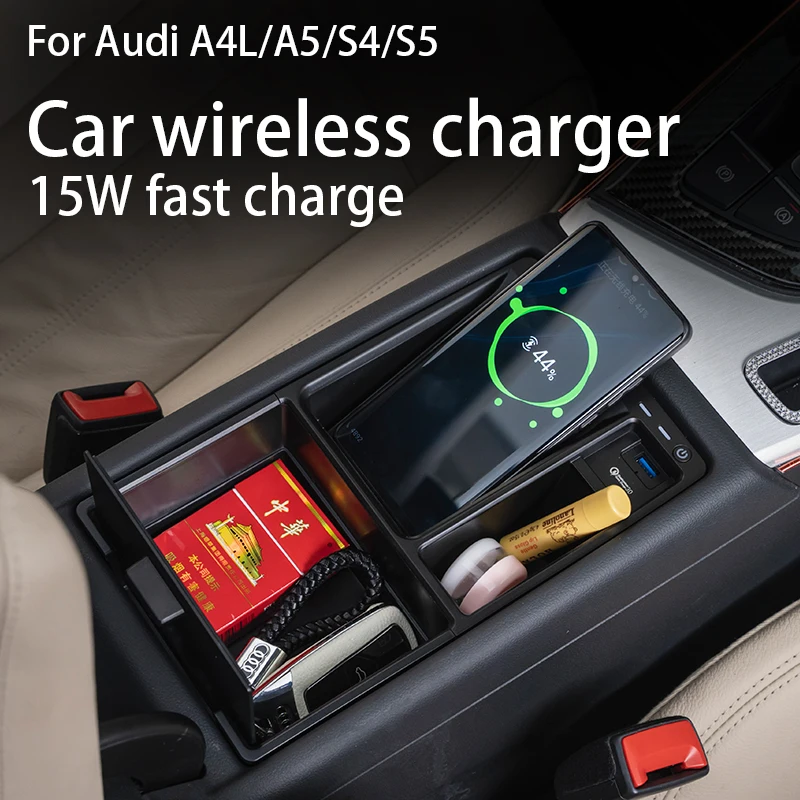 For Audi Wireless Charger 15w 2017-2020 A4 A5 S4 S5 Mobile Phone ...