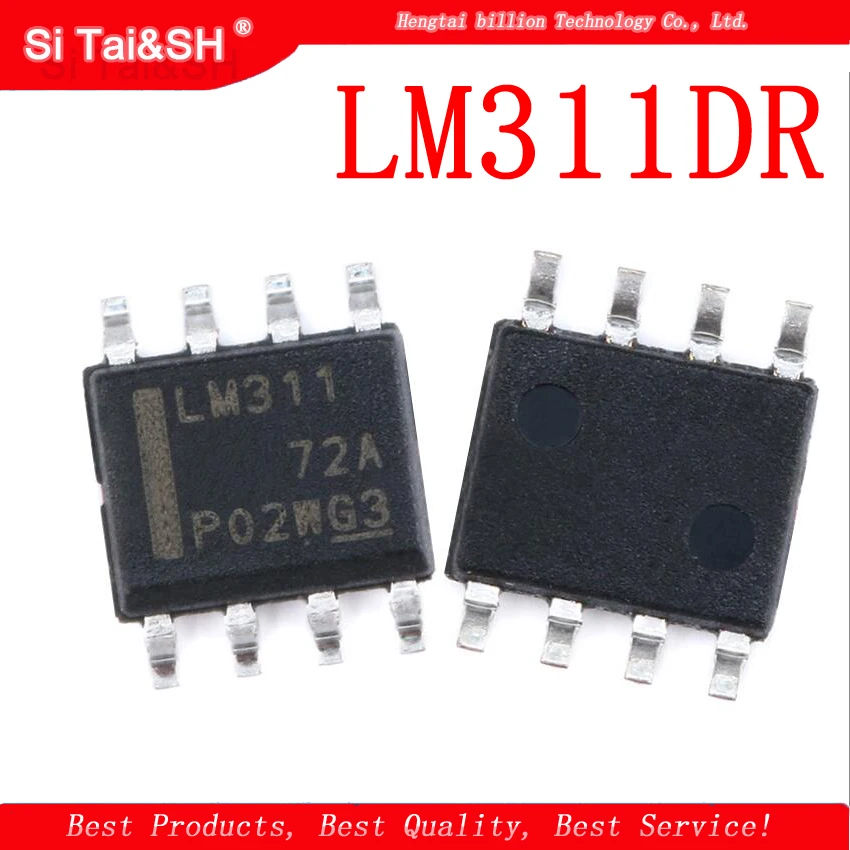 10 pces lm311dr sop8 lm311 smd ti amplificadores operacionais lm311d ...