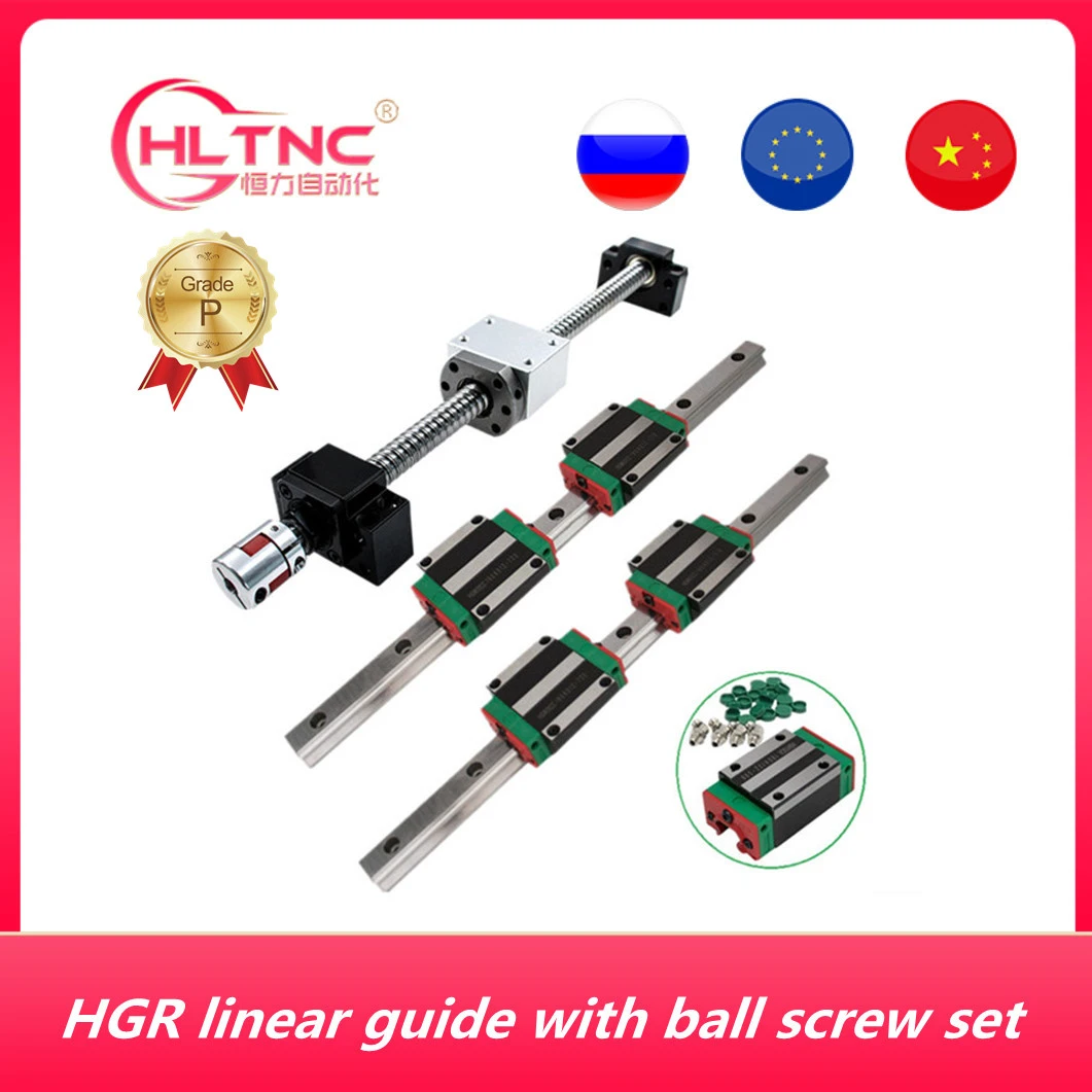 2 Set Hgr20 Hgr15 Linear Guide Rail & 4 Hgh20ca Hgw20cc Slides +sfu1605 ...