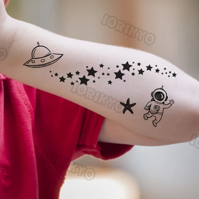 Simple Space Tattoo Designs