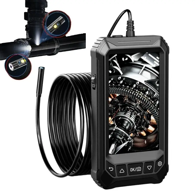 Endoscopio de doble lente para coche, cámara endoscópica de inspección ...