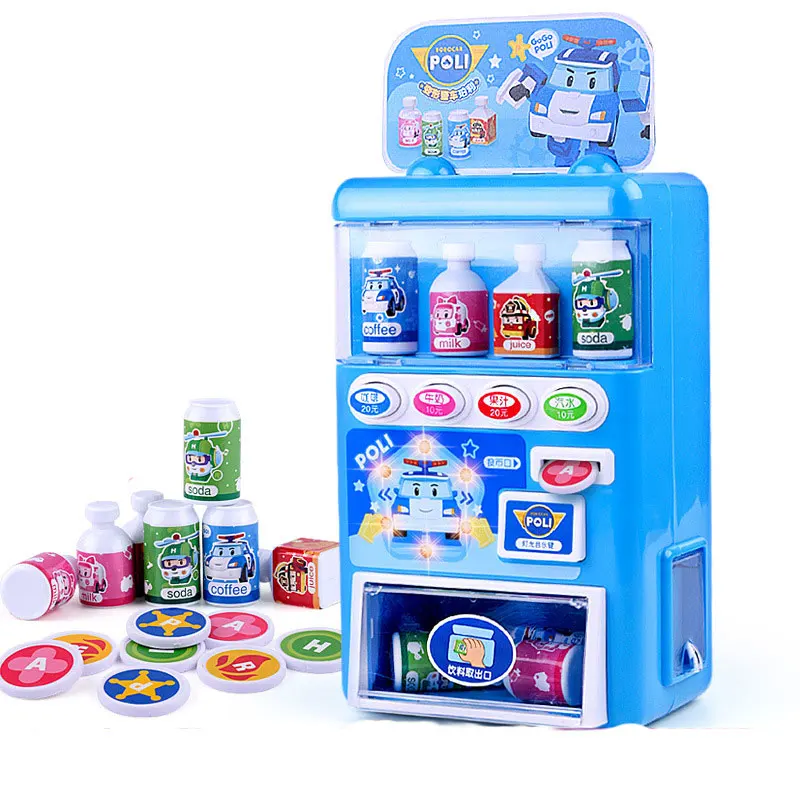 Children's Simulated Vending Machine Puzzle Drinks Toy Pretend Set For ...