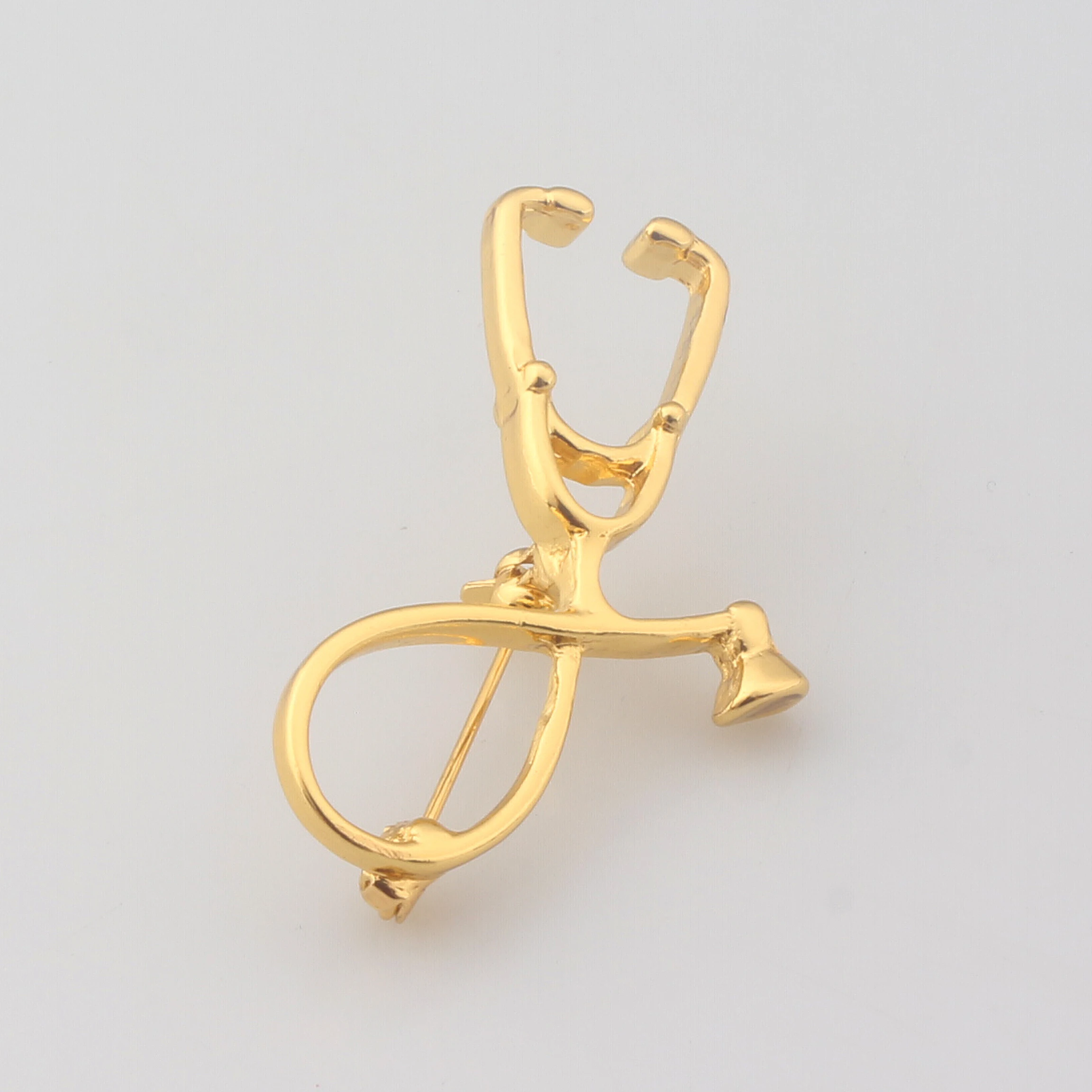 Gold Silver Stethoscope Brooch Pins Nurse Jewelry Medical Jewelry ...