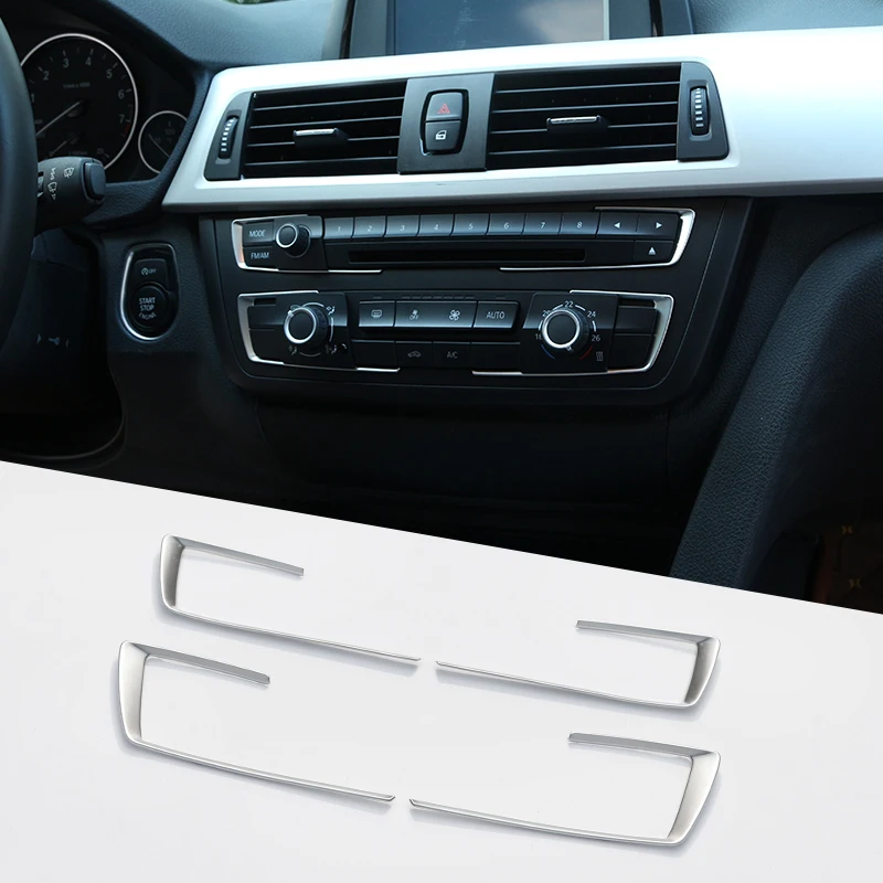 Araba-aksesuarlar-mat-krom-Dashboard-konsol-kapak-Trim-fit-BMW-3-4 ...