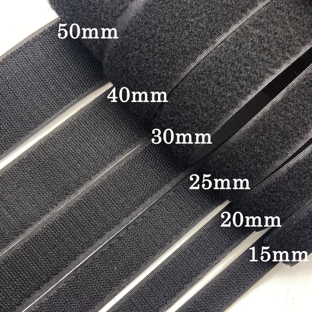 Velcro collant,Black-50mm 1 meter--Bande Magique Non Adhésive, 1 Paire ...