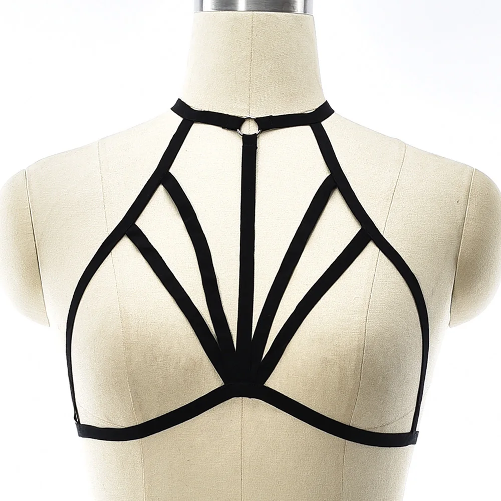 Open-Chest-Bra-Women-Sexy-Lingerie-Soft-Body-Cage-Goth-Harness-Belt ...