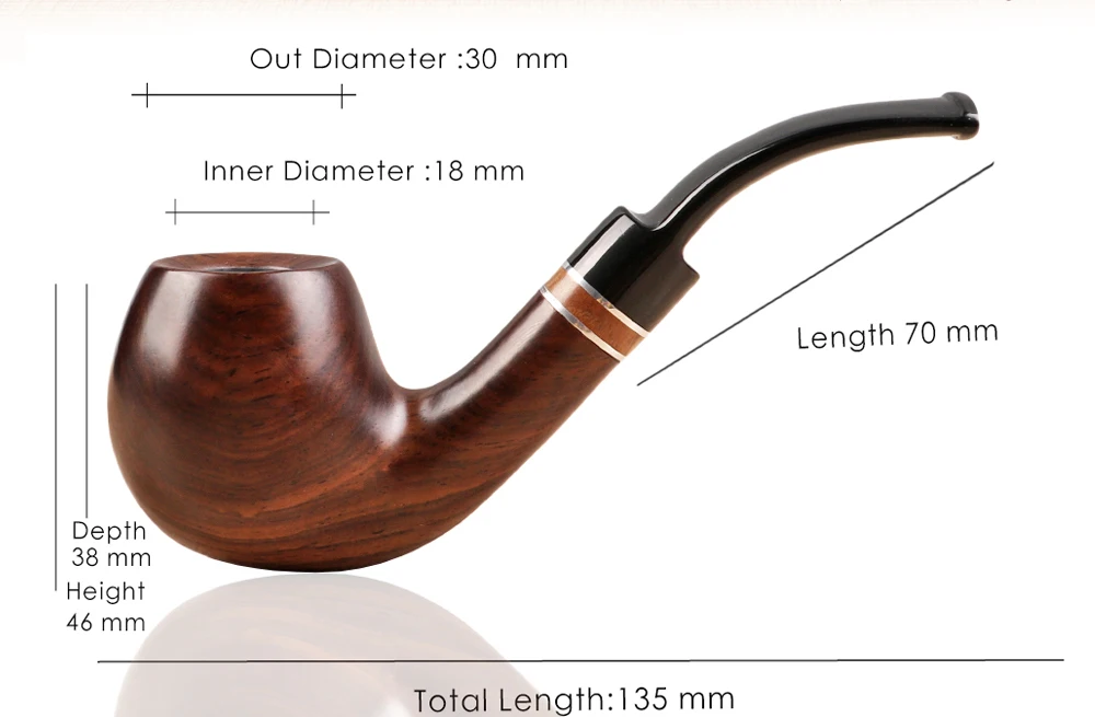 Pipe,pipe à fumer en bois avec outils gratuits,ensemble fait à la main ...